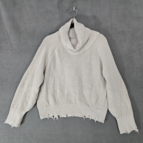 pistola | Sweaters | Pistola Revolve Hadley Sweater Dove Medium Turtleneck Distressed Ribbed ...